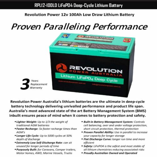 12v 100Ah Lithium Battery - Revolution Power Solutions | M4C
