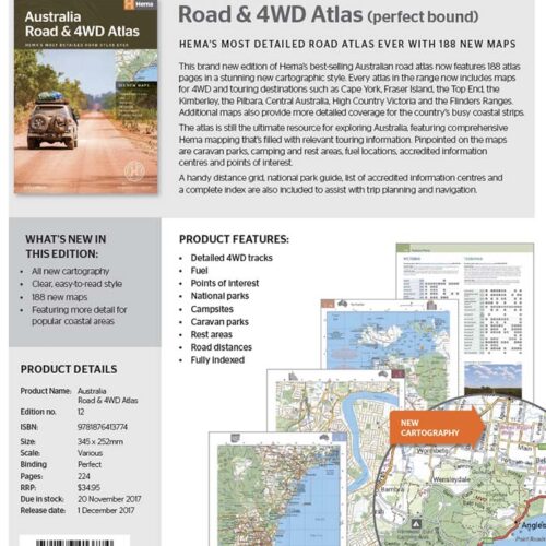 Australia Road & 4WD Atlas - Hema Maps | M4C