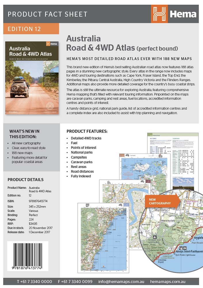 Australia Road & 4WD Atlas - Hema Maps | M4C