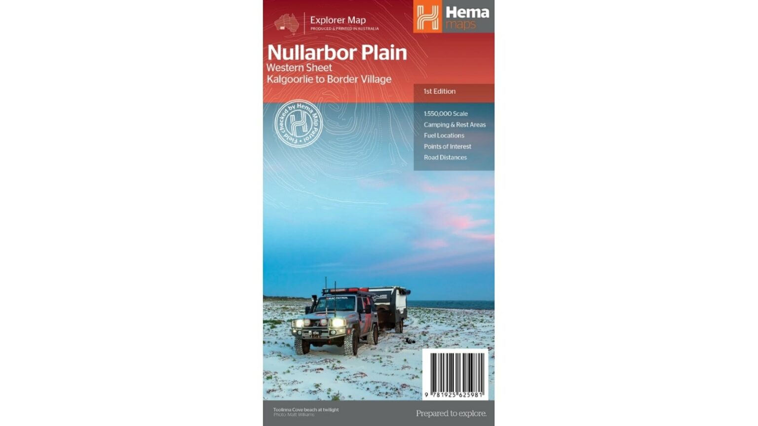Nullarbor Plain - Western Map - Kalgoorlie to Border Village - Hema ...