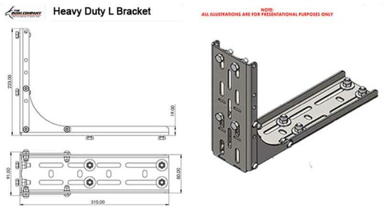 Heavy Duty L Bracket - Long - The Bush Company - M4C